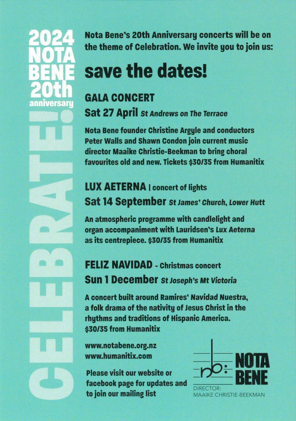 Nota Bene 20th Anniversary Concert | St Andrew's Church